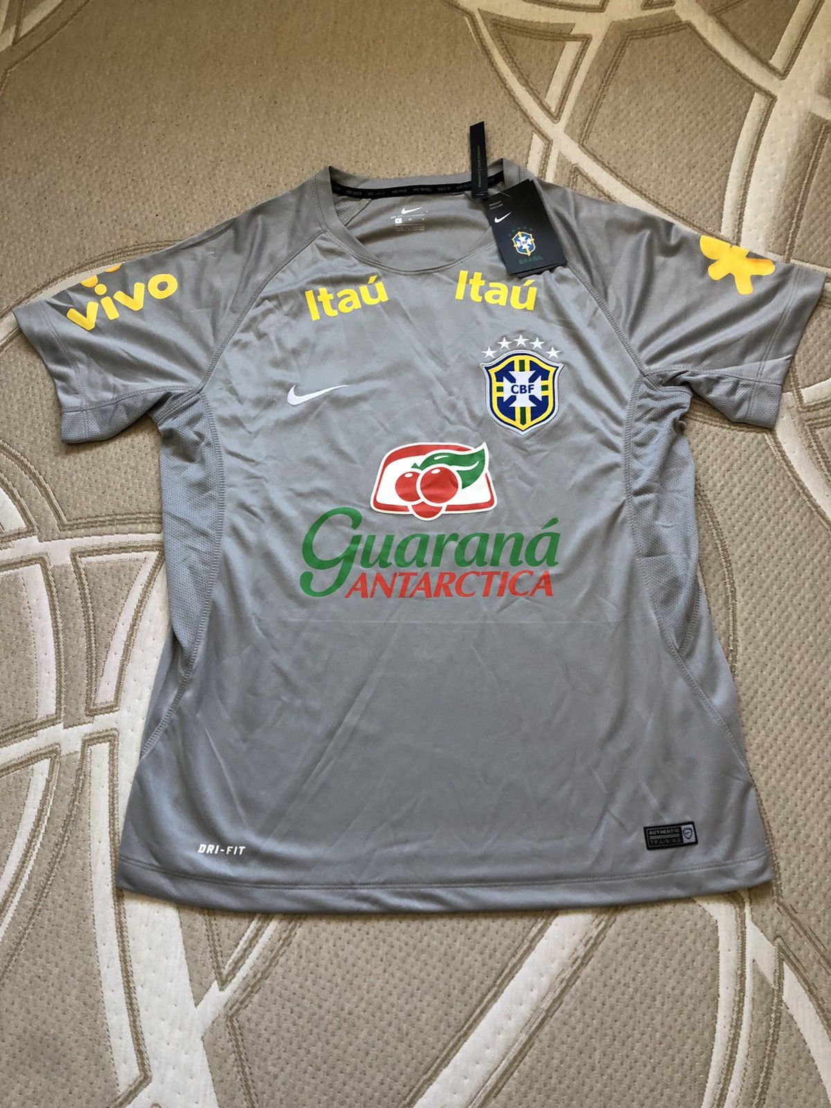 Nike × Soccer Jersey × Vintage Grey brazil training jersey | Grailed