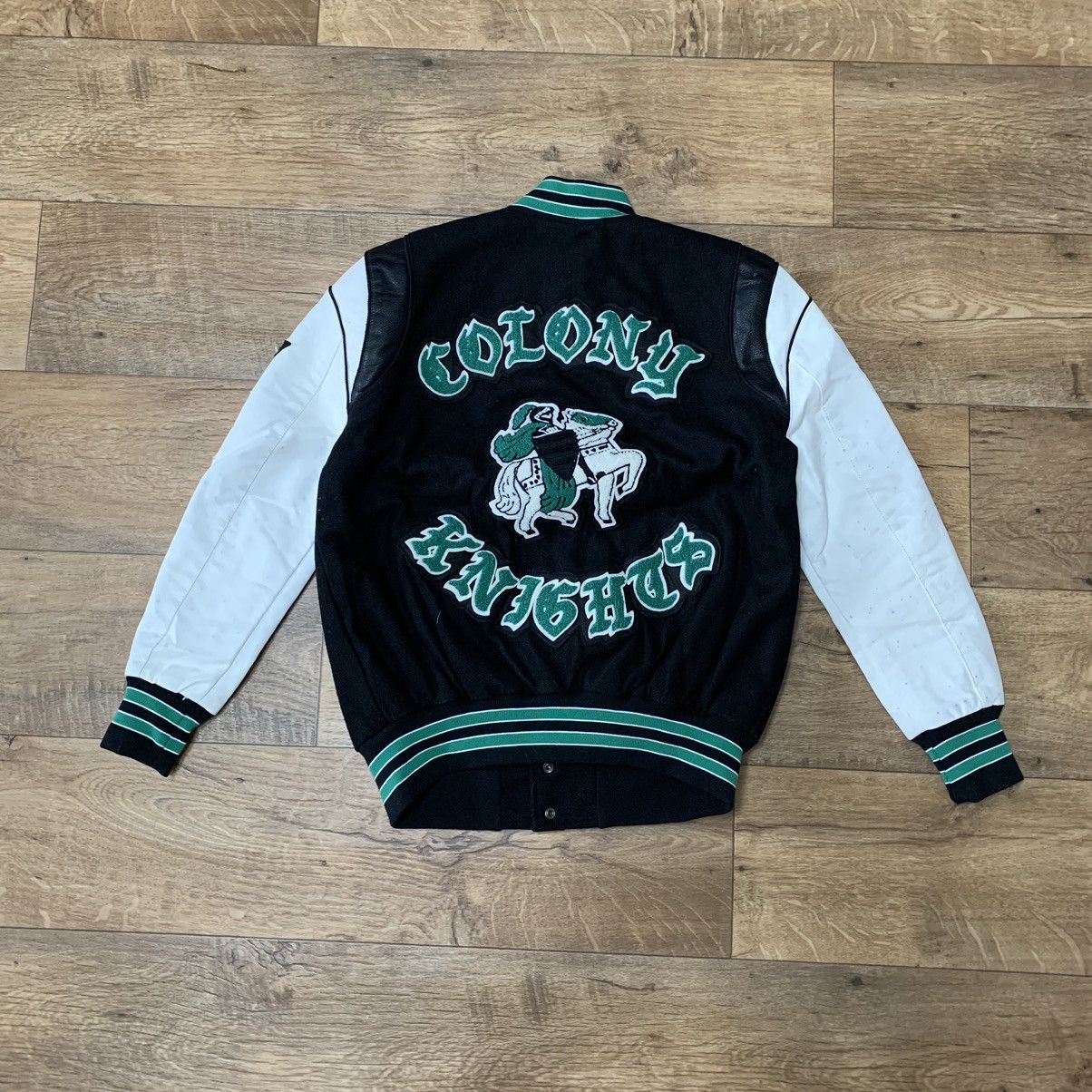 Streetwear × Varsity Jacket × Vintage Vintage Colony Knights Logo ...