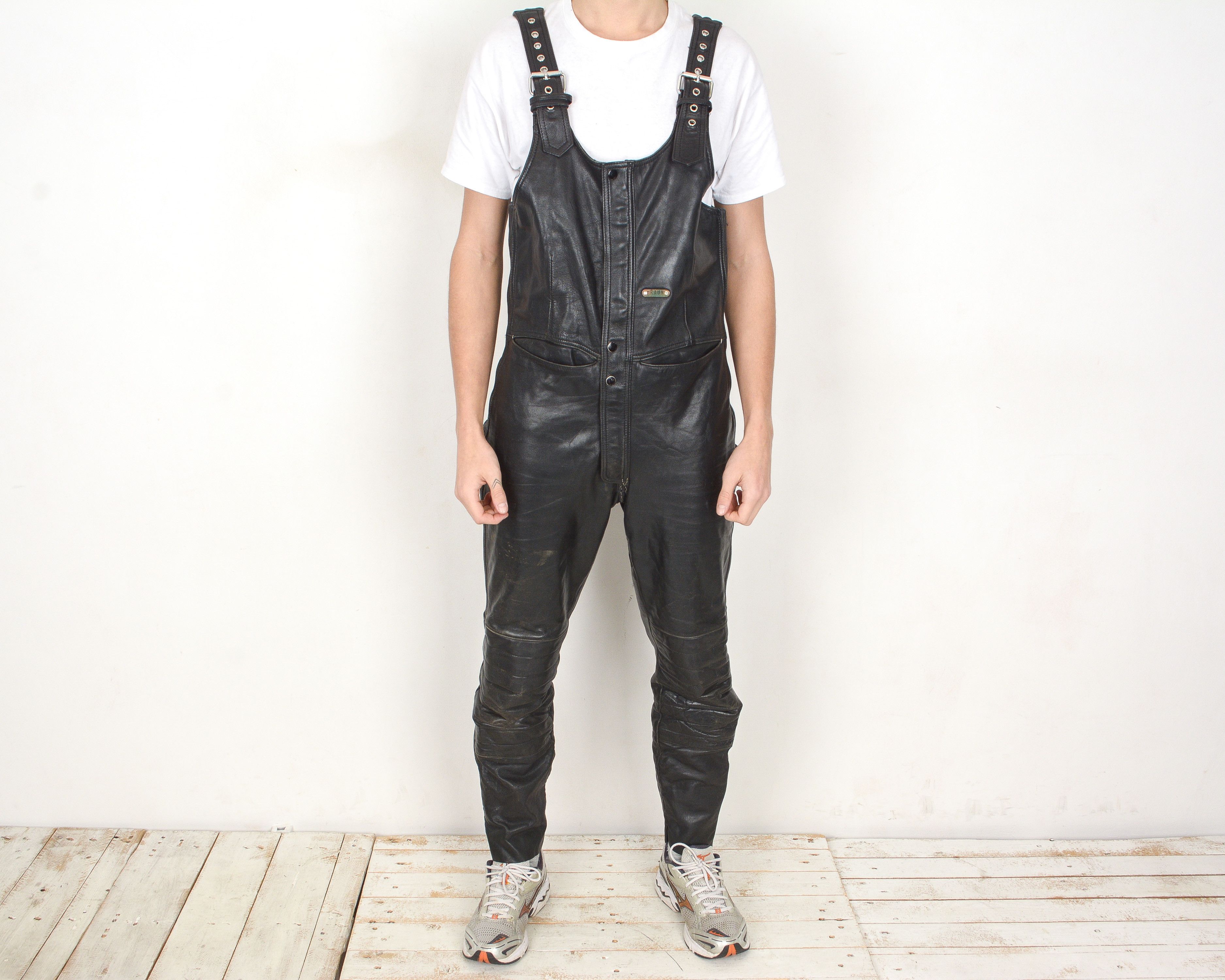Hein Gericke × Leather × MOTO Leather Biker Bibs M Overalls W32 ...