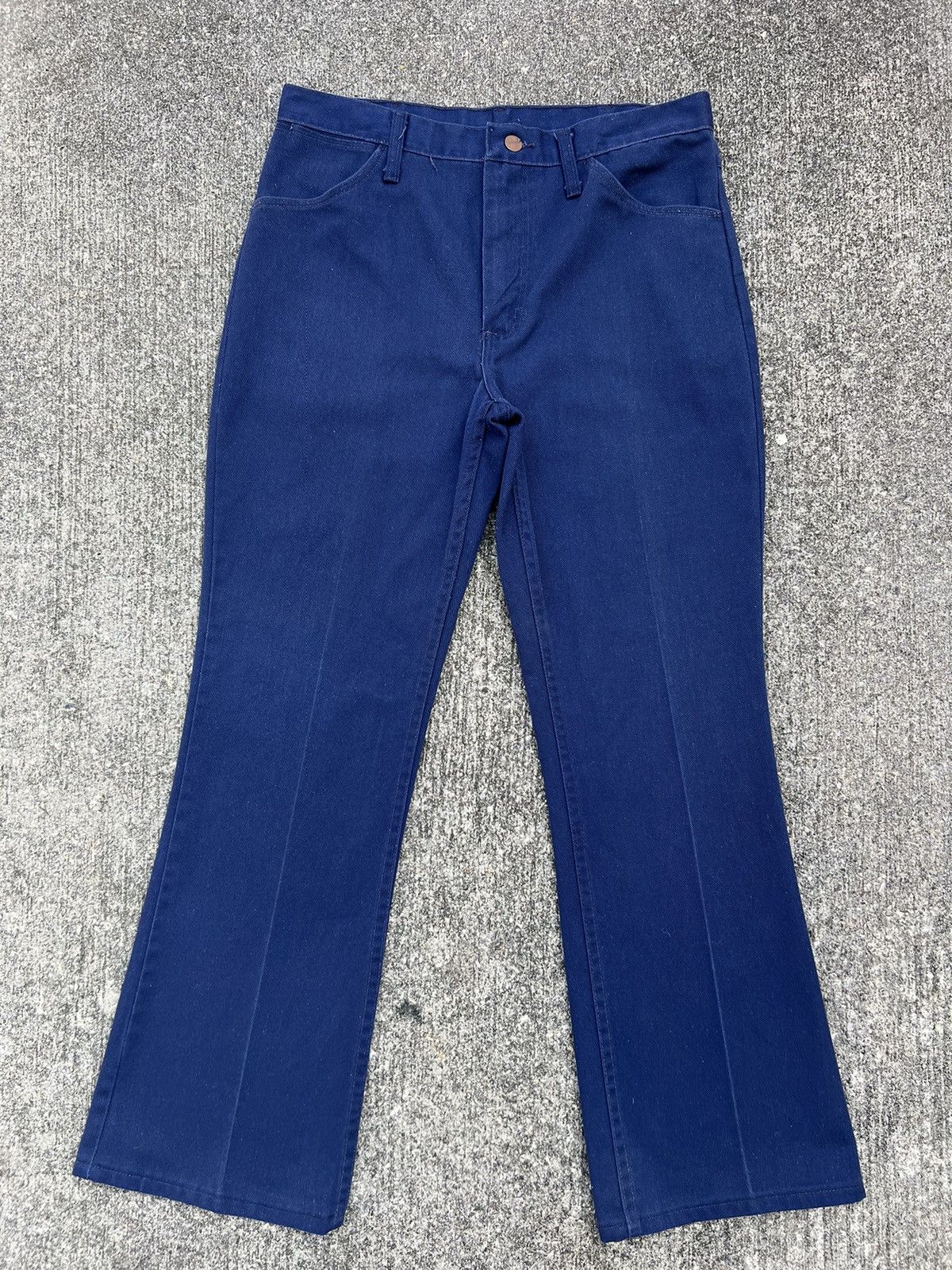 Vintage Vintage 60s Wrangler Navy Blue Flare Pant | Grailed