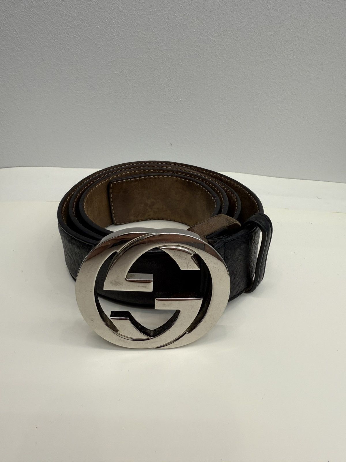 Gucci Gucci GG Buckle Monogram Signature Leather Belt | Grailed