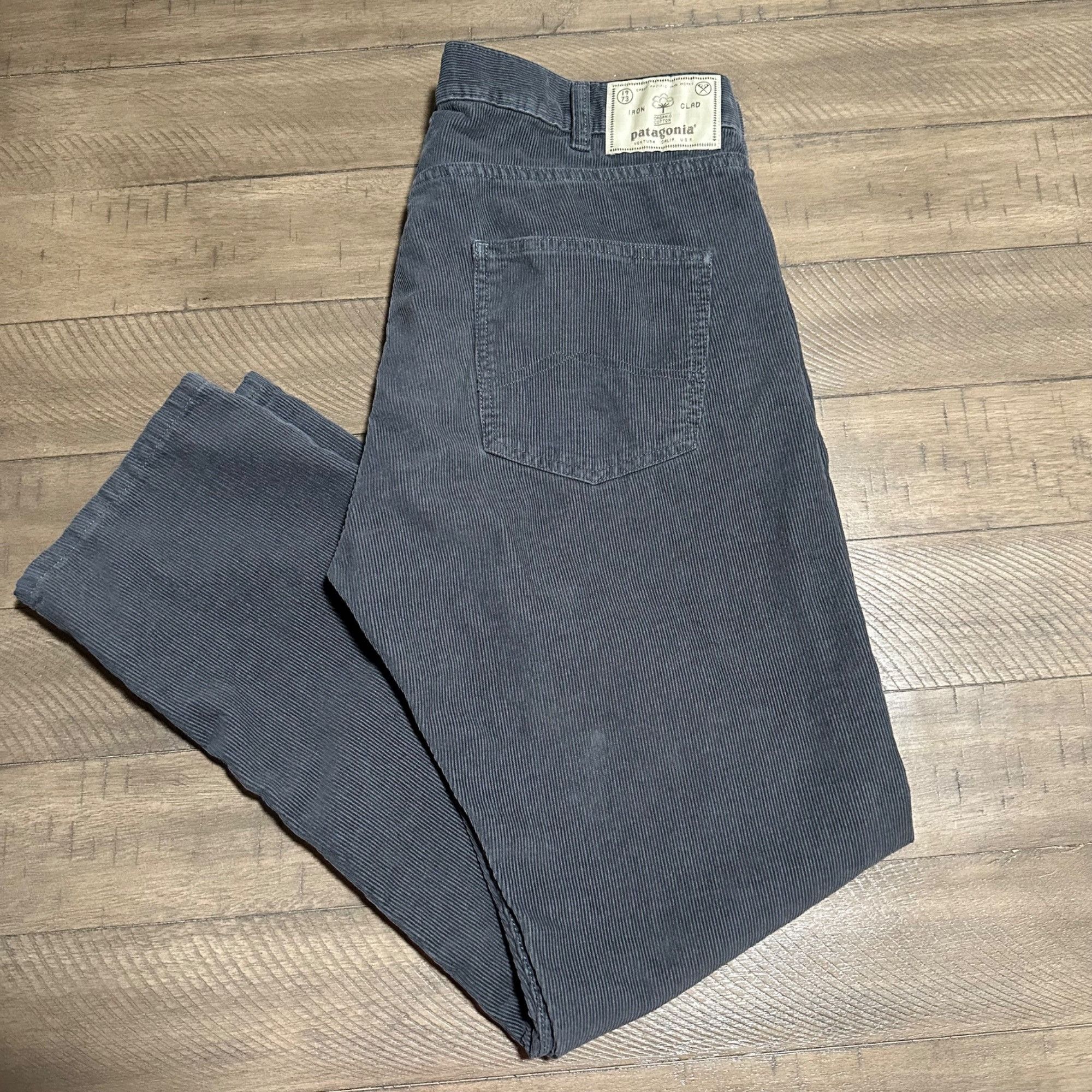 Patagonia Patagonia Corduroy Iron Clad Pants Straight Fit Gray Sz 36x3 ...