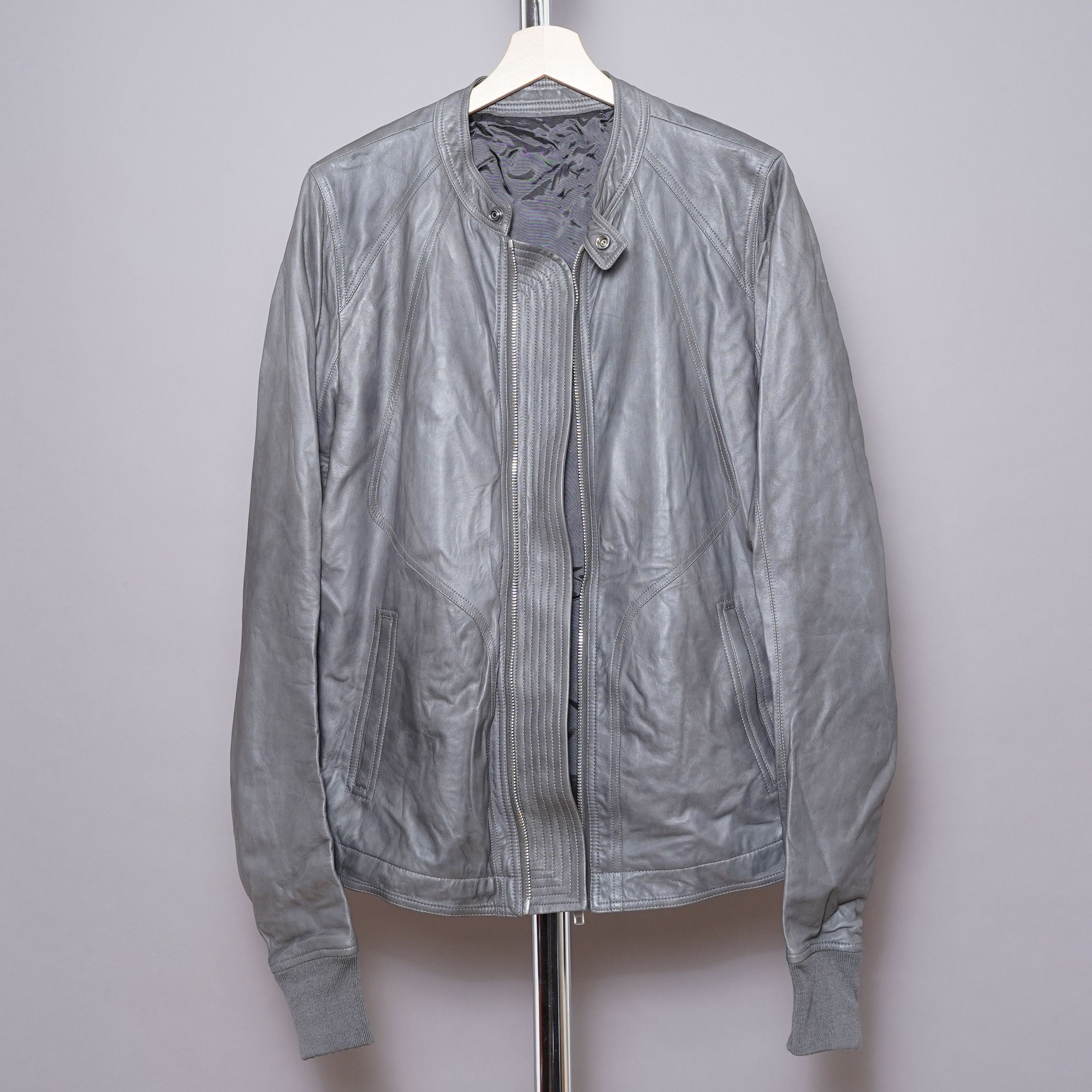 Rick Owens RICK OWENS INTARSIA Lamb Leather Jacket | Grailed
