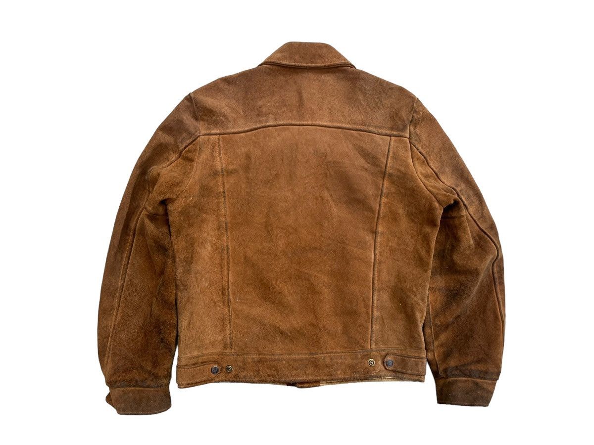 Schott VTG Schott N.Y.C. Muddy Dirty Suede Leather Trucker Jacket | Grailed