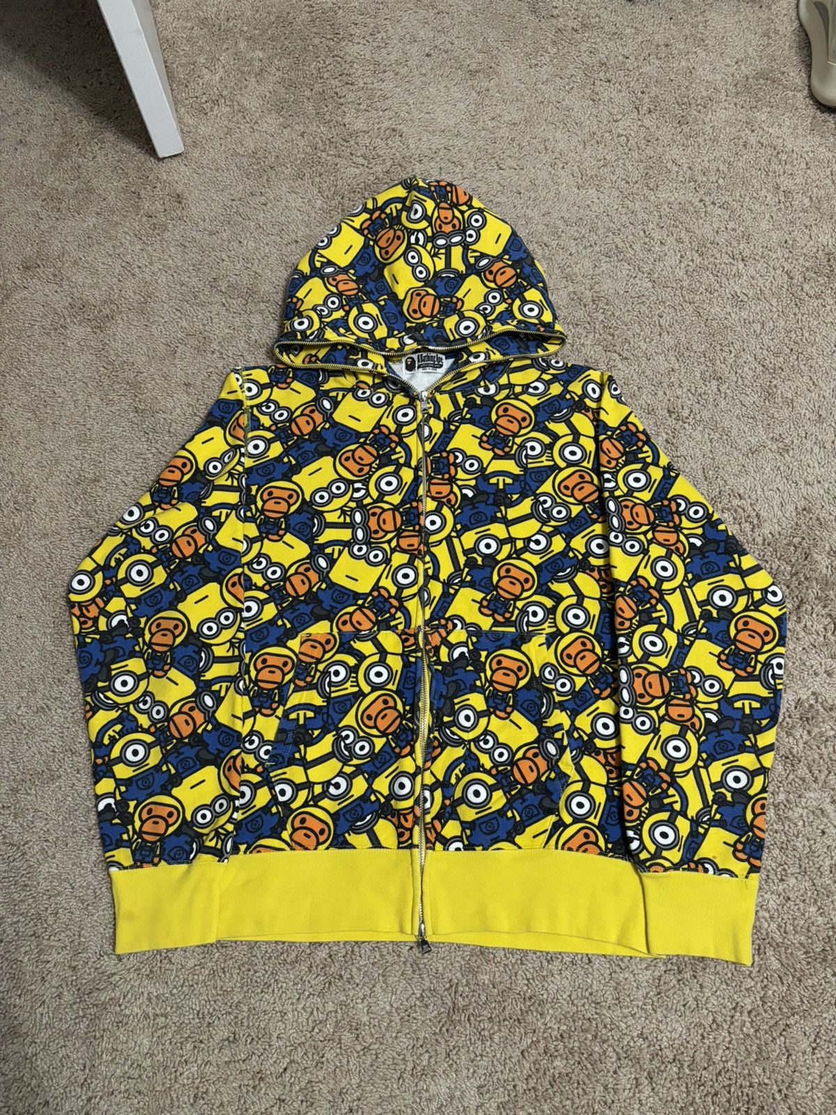 Bape × Universal Studios A Bathing Ape Milo Minions Full Zip Hoodie ...