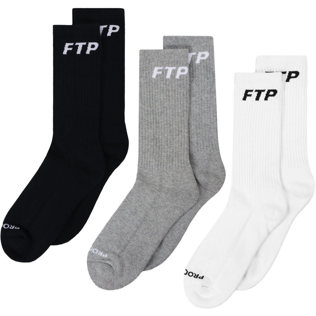 Fuck The Population × Streetwear FTP + PRO CLUB 3 PACK SOCKS - White ...