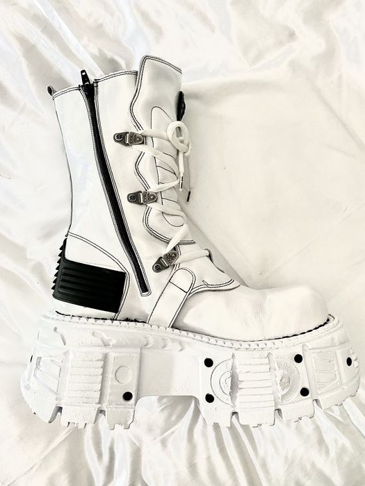 Rock Band New Rock White Punk Platform Tower Boots M-TANK002-C8 | Grailed