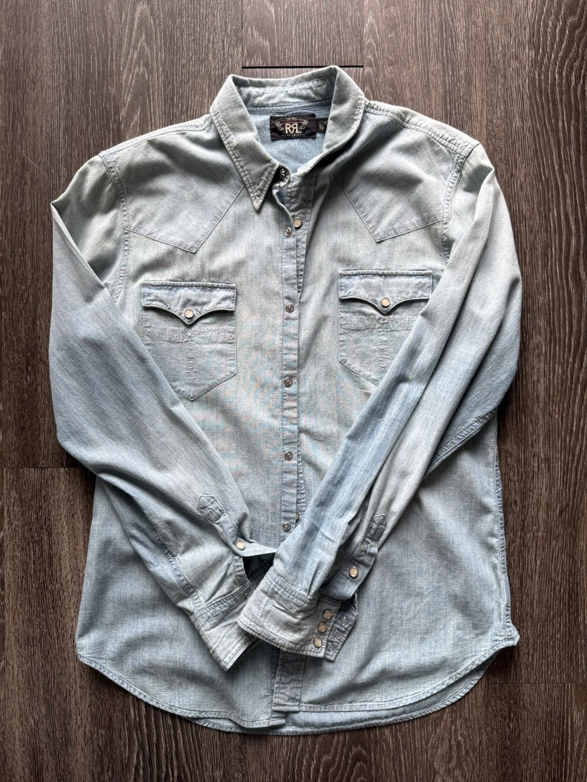 RRL Ralph Lauren RRL RALPH LAUREN DOUBLE RL DENIM SHIRT BUTTON DOWN ...