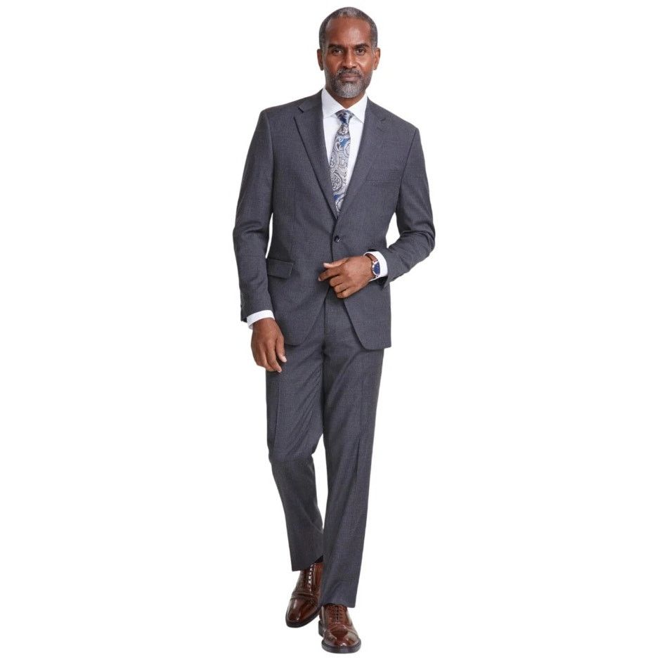 Tallia Tallia Men's Solid Grey Classic Slim-Fit Suit Blazer 50R | Grailed