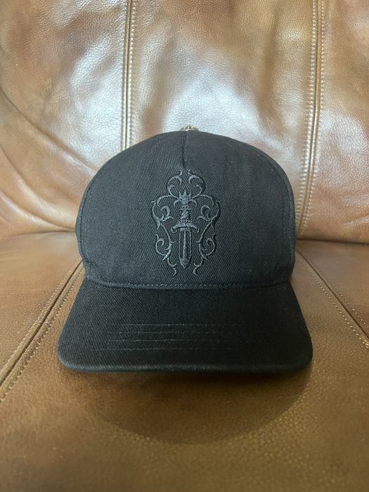 Chrome Hearts Chrome Hearts Black Denim Dagger Trucker Hat | Grailed