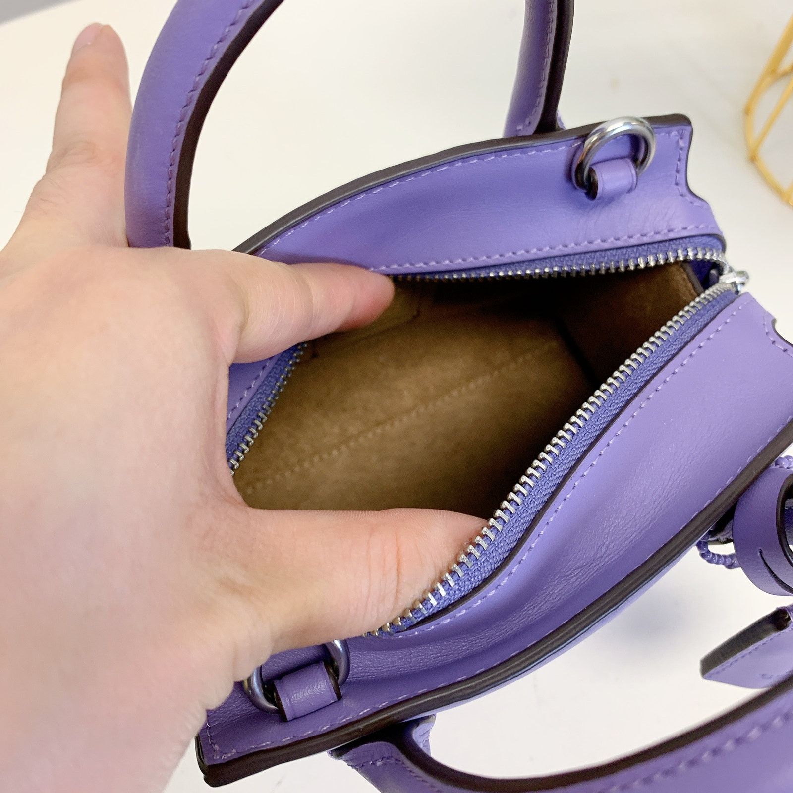 Coach Coach CO974 Andrea Mini Carryall IN LIGHT VIOLET | Grailed