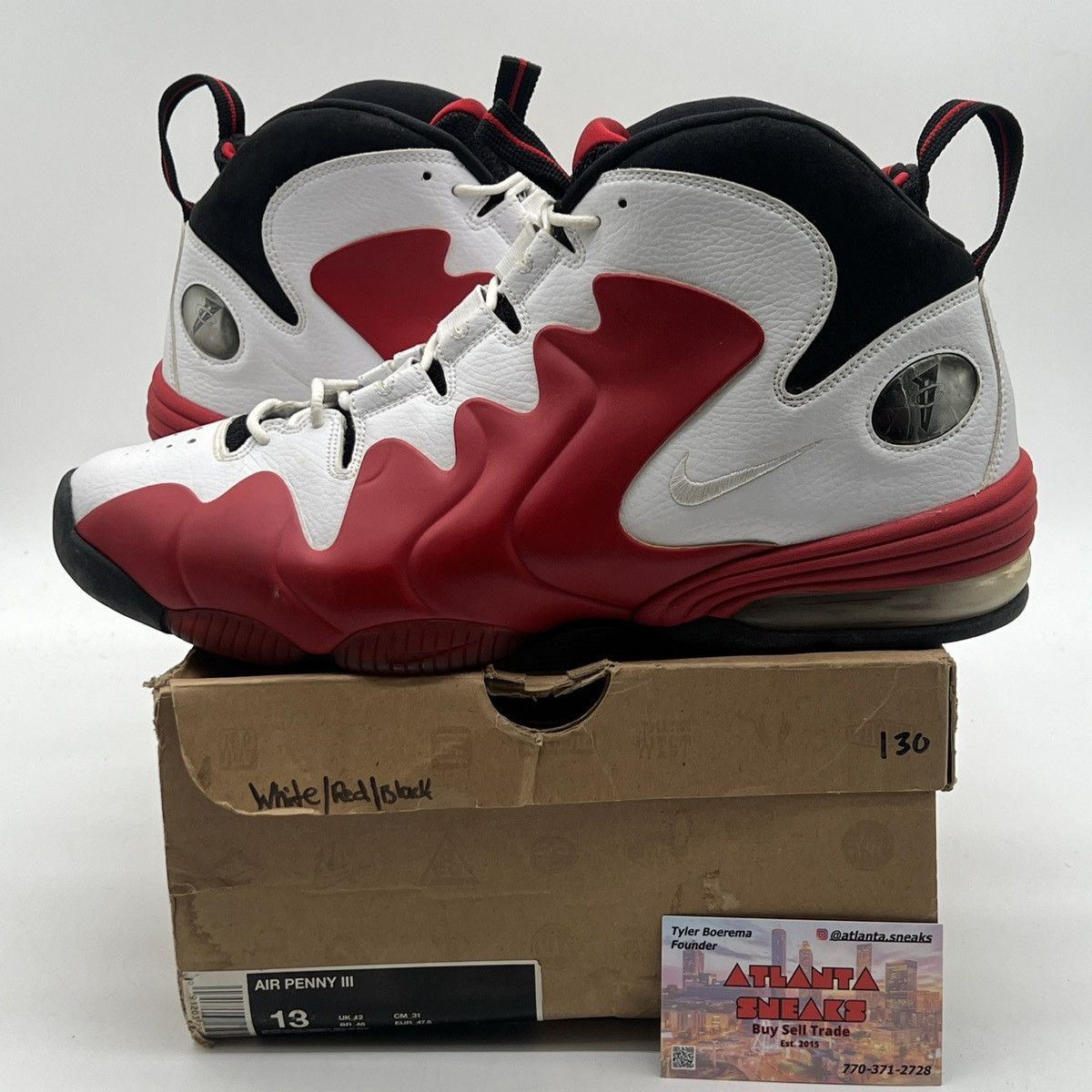 Nike Air Penny 3 white varsity red | Grailed