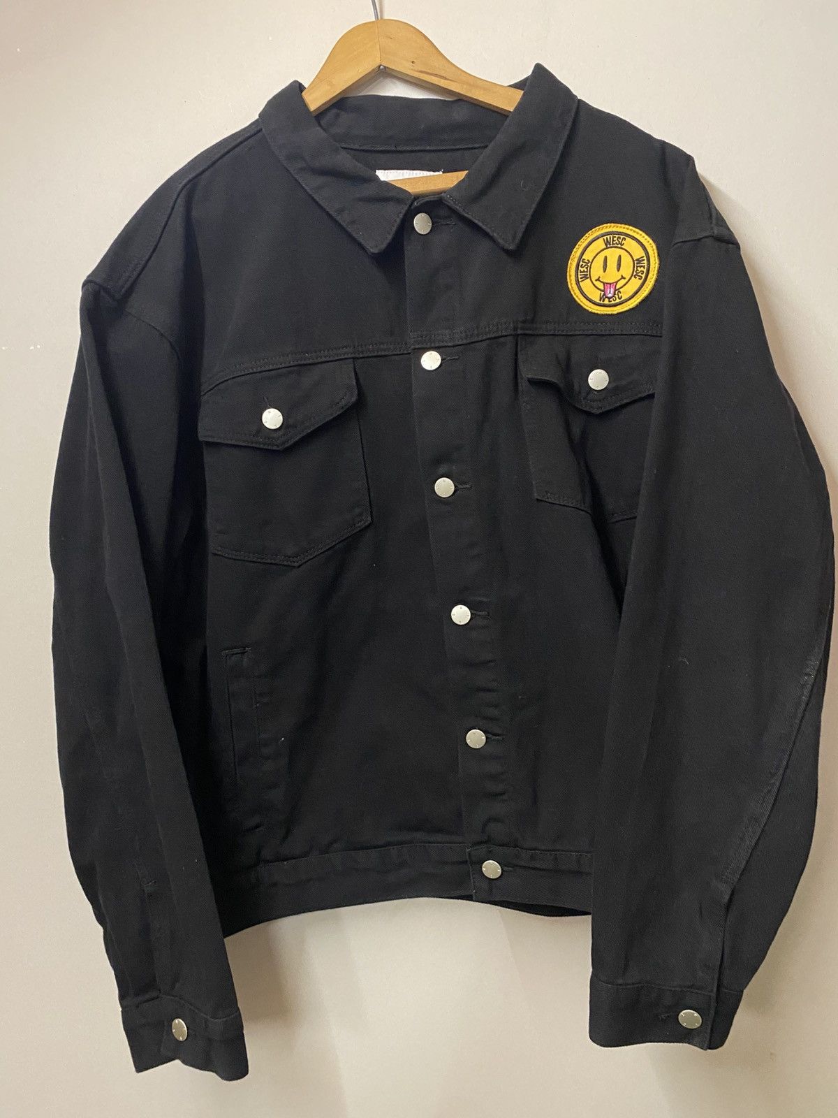 WeSC WESC Smiley Face Acid Denim Jacket | Grailed