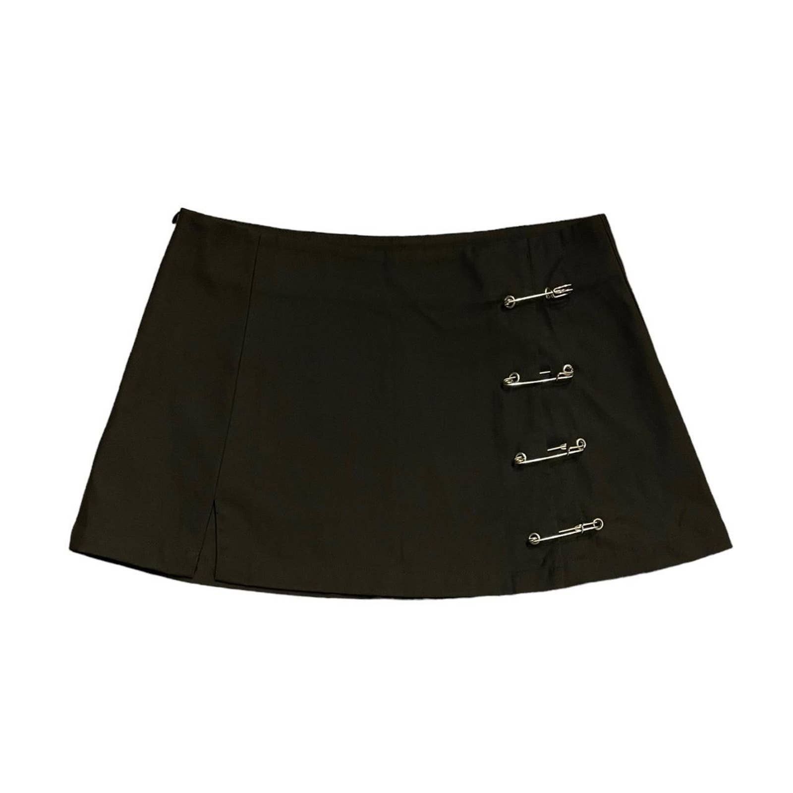 UNIF UNIF Collins mini skirt w/ oversized safety pins Size S | Grailed