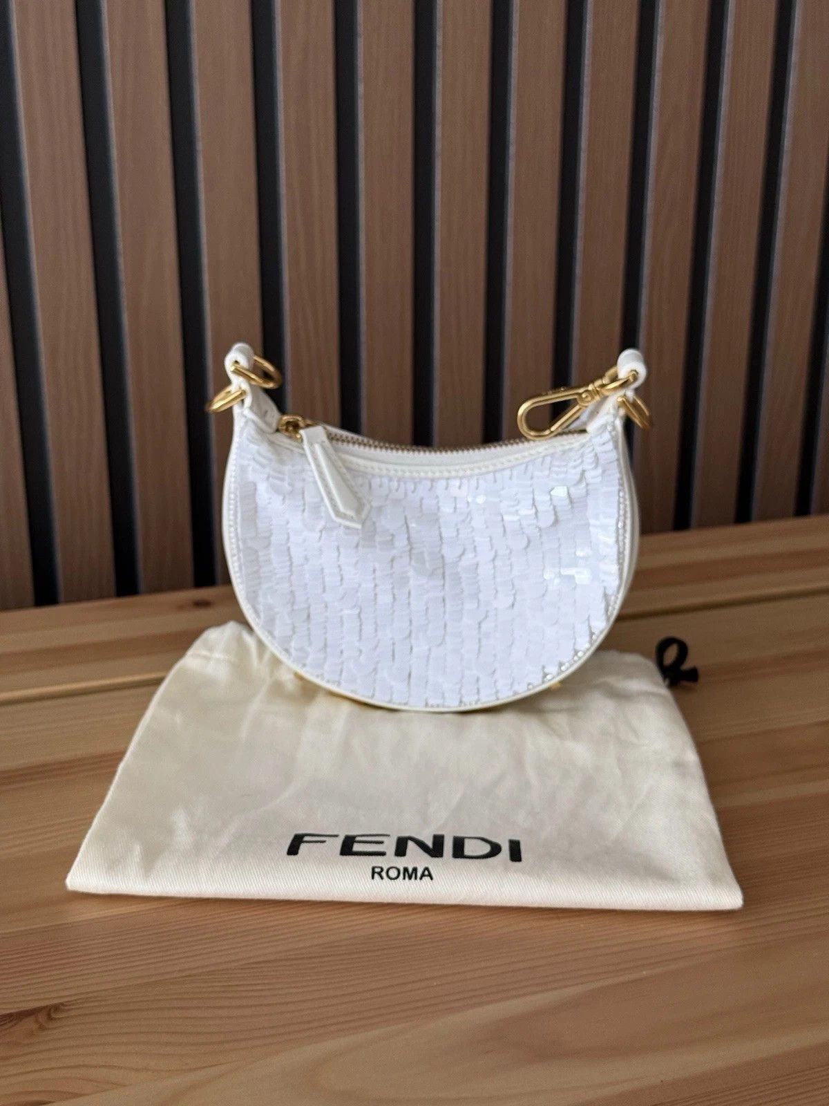 Fendi Fendi Nano Fendigraphy White Charm Bag Rare | Grailed