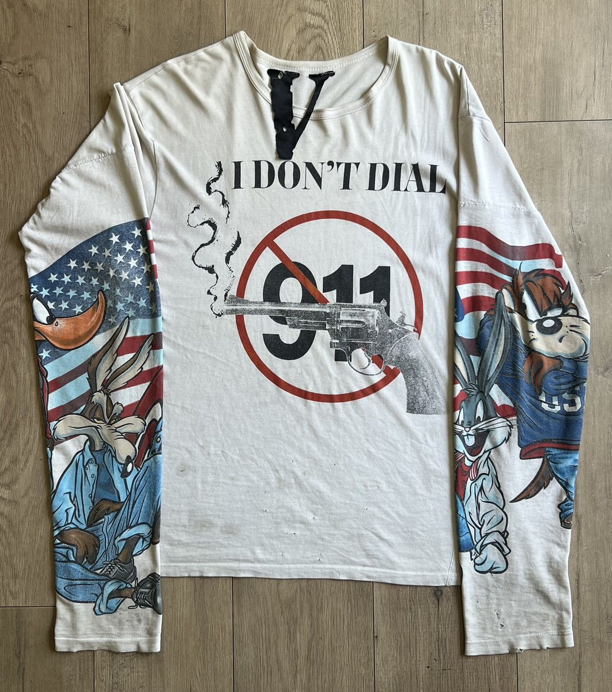 Vlone Vlone Sample I Don’t Dial 911 A$AP Bari Vintage Longsleeve | Grailed