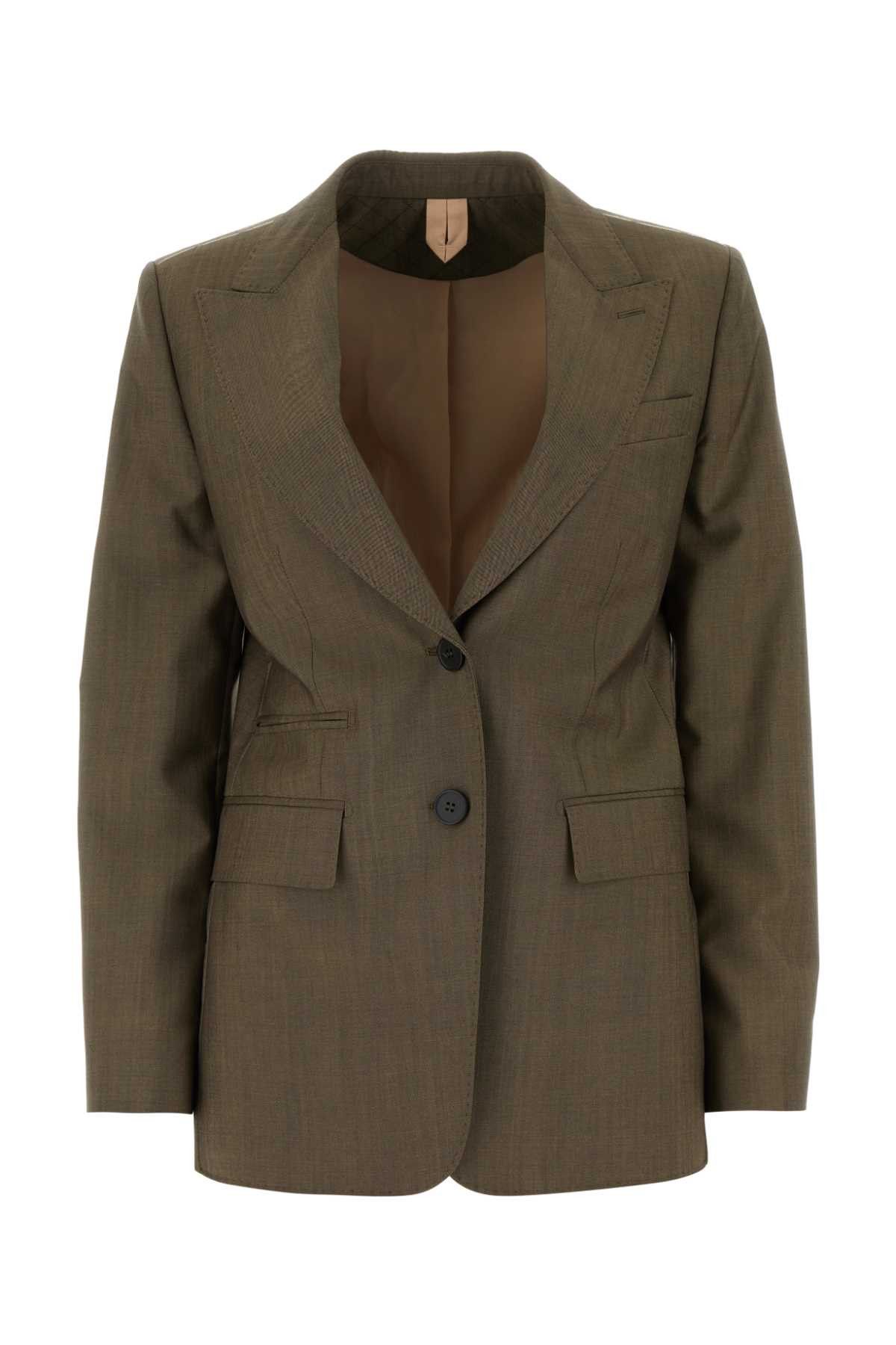 Max Mara Mud Wool Blend Apice Blazer | Grailed
