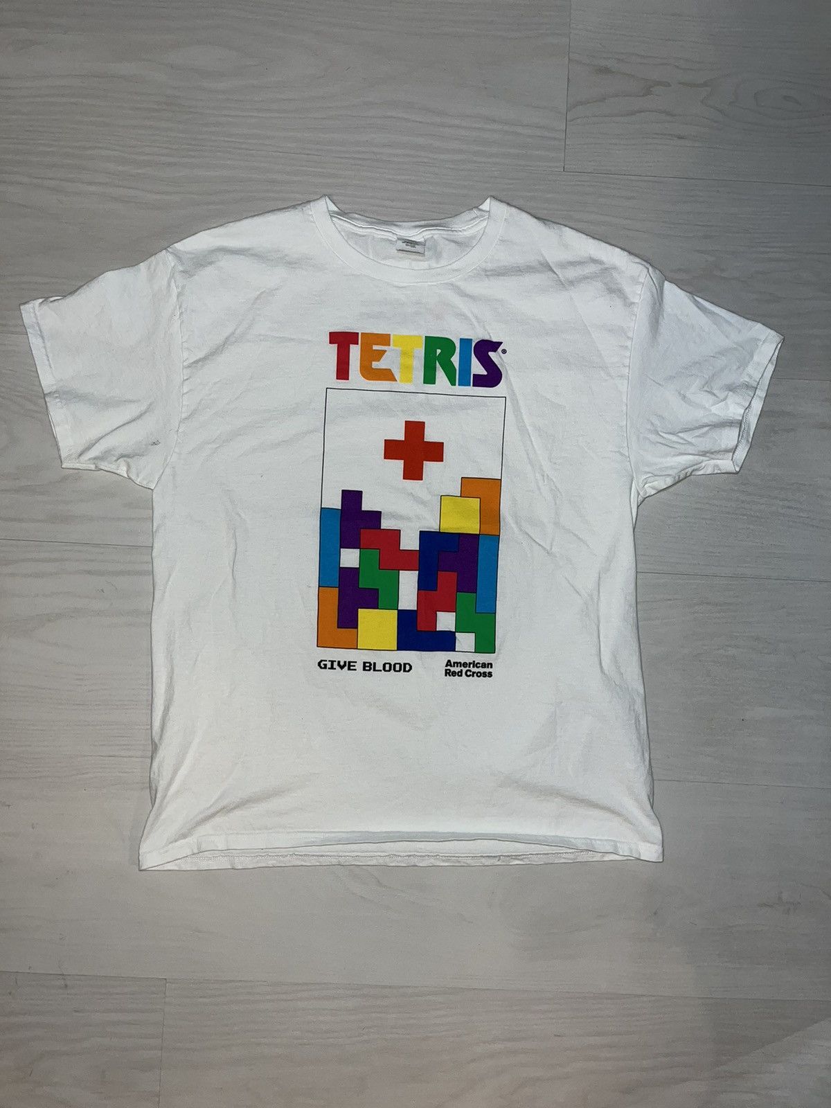 Hanes × The Game × Vintage TETRIS 40th Anniversary American Red Cross ...