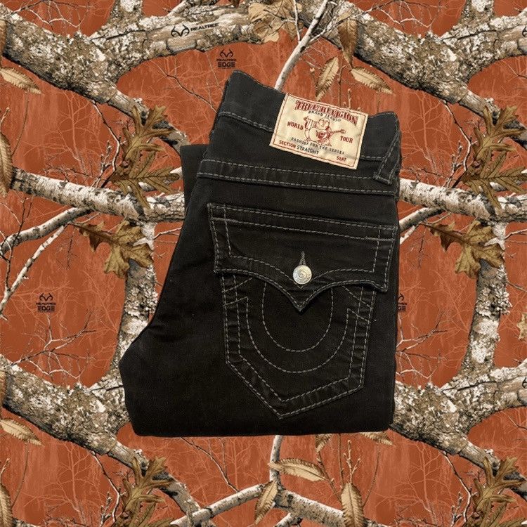 Streetwear × True Religion × Vintage BLACK RICKY SUPER T TRUE RELIGION ...