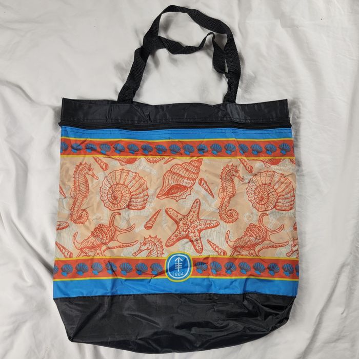 Other Ocean Themed Tote Bag Shells Seahorse Starfish Marine Life C ...