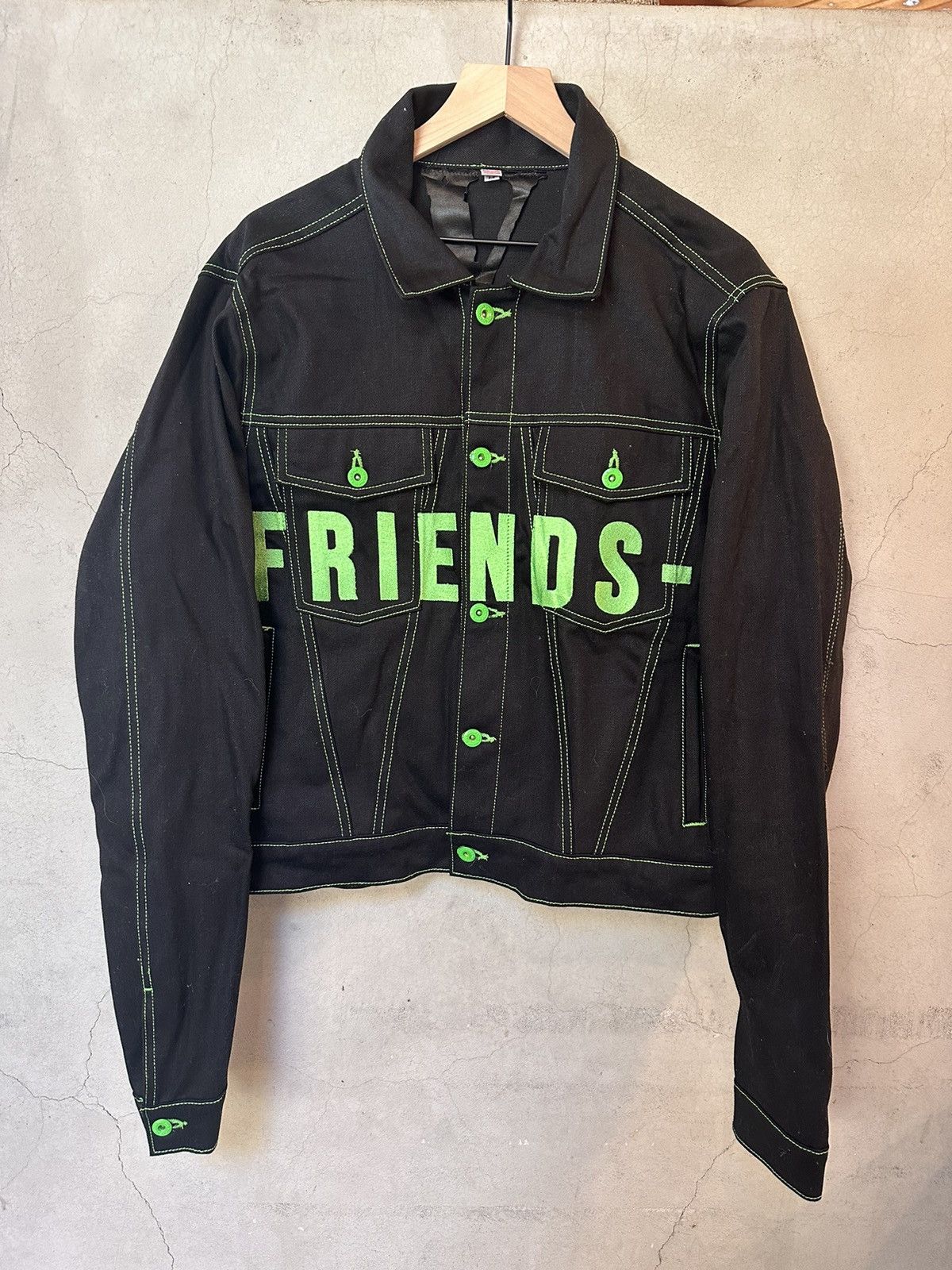 Vlone Vlone Friends Old English Denim Jacket | Grailed