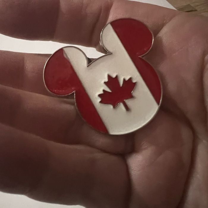 Disney Disney Epcot Mickey Mouse Canadian Flag Red & White Maple L ...