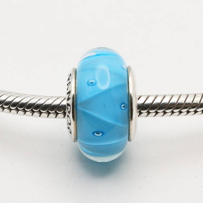 pandora Authentic PANDORA Turquoise Murano Looking Glass Charm | Grailed