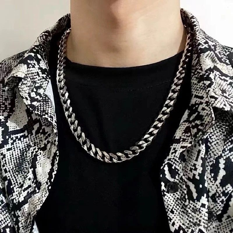Chain × Cuban Link Chain × Streetwear 9mm Wide Classic Stainless Steel ...