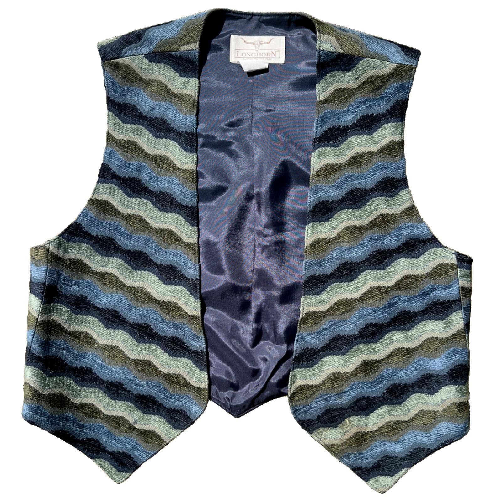 Other Longhorn Wavy Stripe Vest 1970s Revival | Grailed