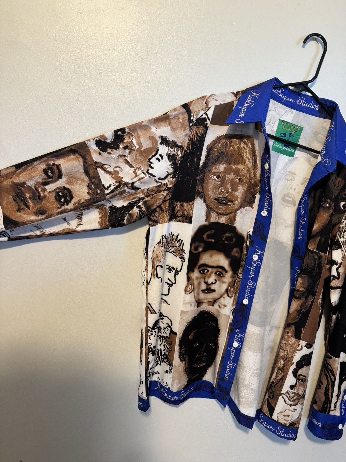 Kidsuper Studios Button up face collage shirt | Grailed