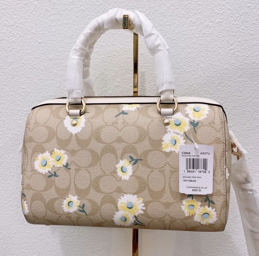 Coach Rowan Satchel Bag In Signature Canvas With Daisy Print C2849 ...