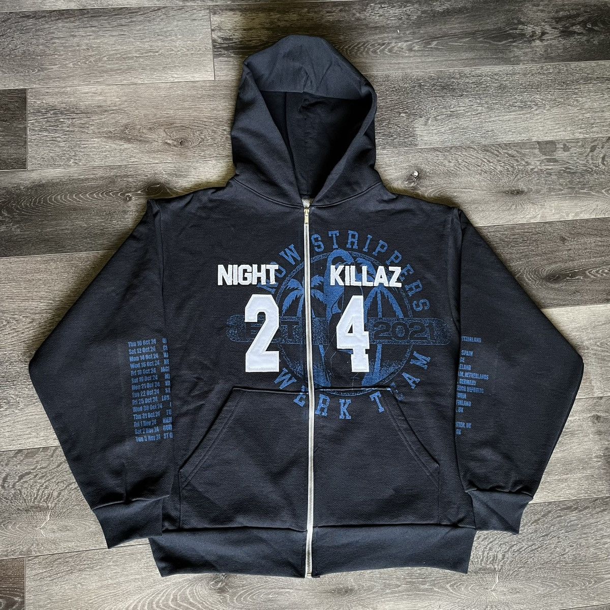Drain Gang Snow Strippers Farmers Daughter Night Killaz Tour Zip Hoodie ...