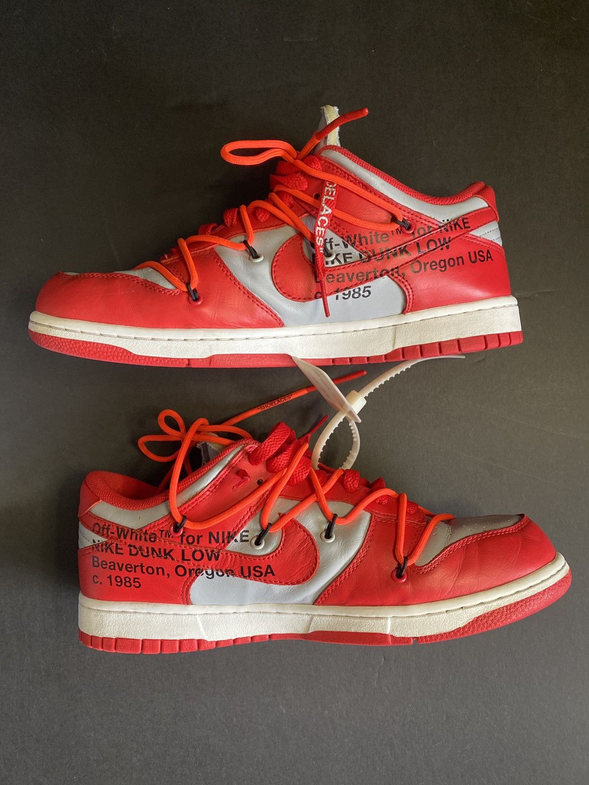 Nike Nike Dunk Low Off-White University Red | Grailed