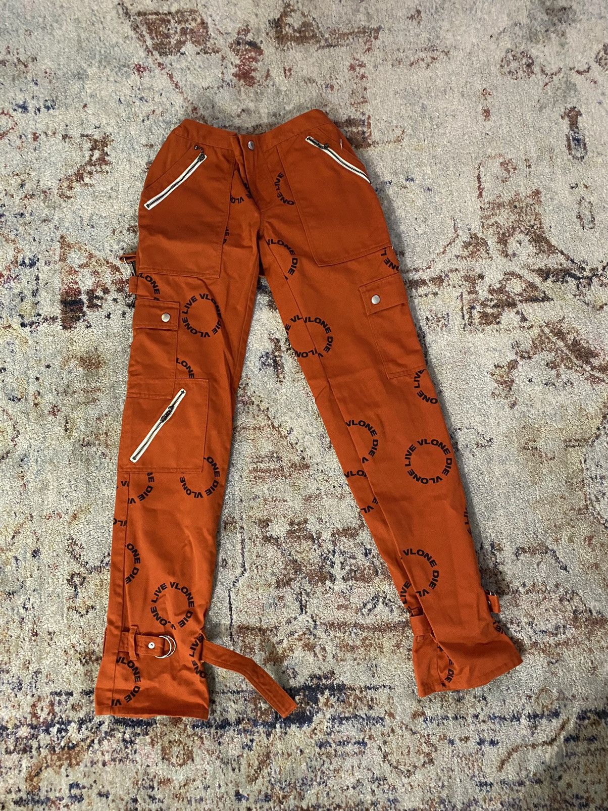 Vlone VLONE Bondage Pants orange Small | Grailed