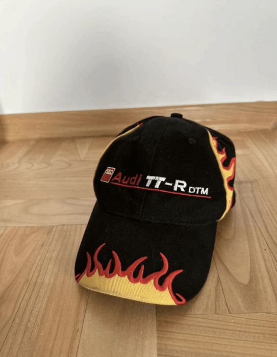 Racing Vintage Audi Racing Flames Y2k Drip Hat Cap Streetwear Hype ...