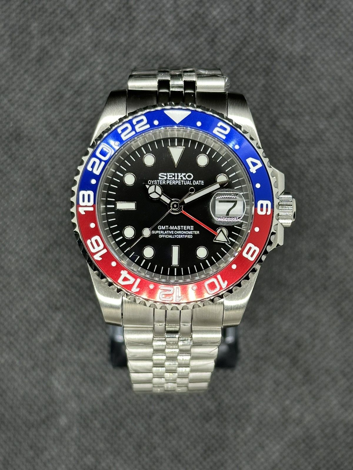 Japanese Brand × Seiko Seiko Mod Pepsi GMT Watch w/ NH34 Automatic ...