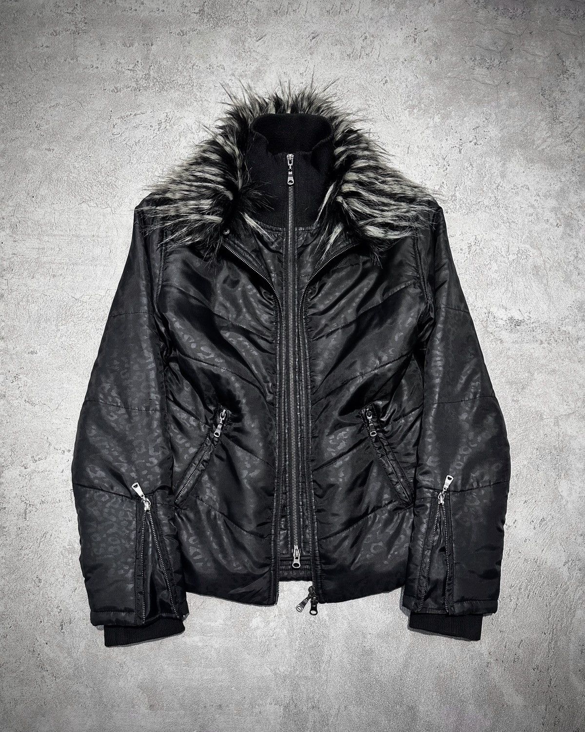 Japanese Brand Vkei Semantic Design Leopard Pattern Puffer Jacket | Grailed