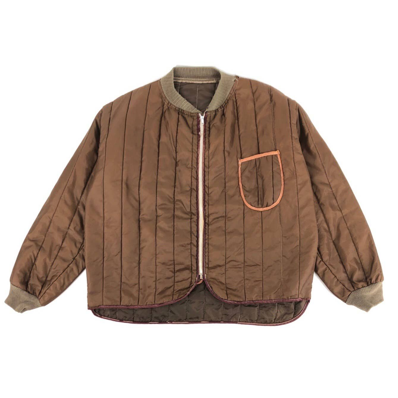 Other 70s brown quilted jacket liner 1970s vintage | Grailed