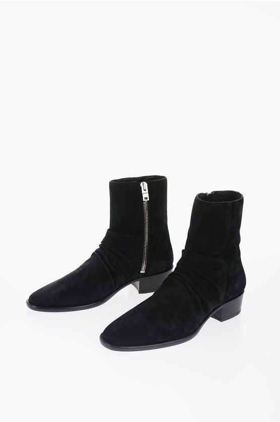 Amiri Suede Leather STACK Boots | Grailed
