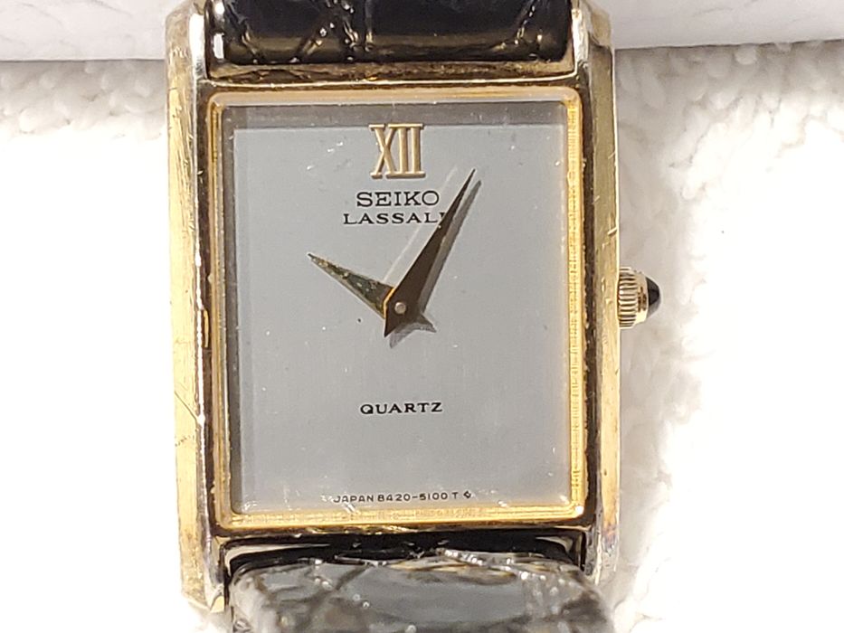 Seiko Vintage Seiko Lassale Petite Quartz Tank Watch Leather Strap | Grailed