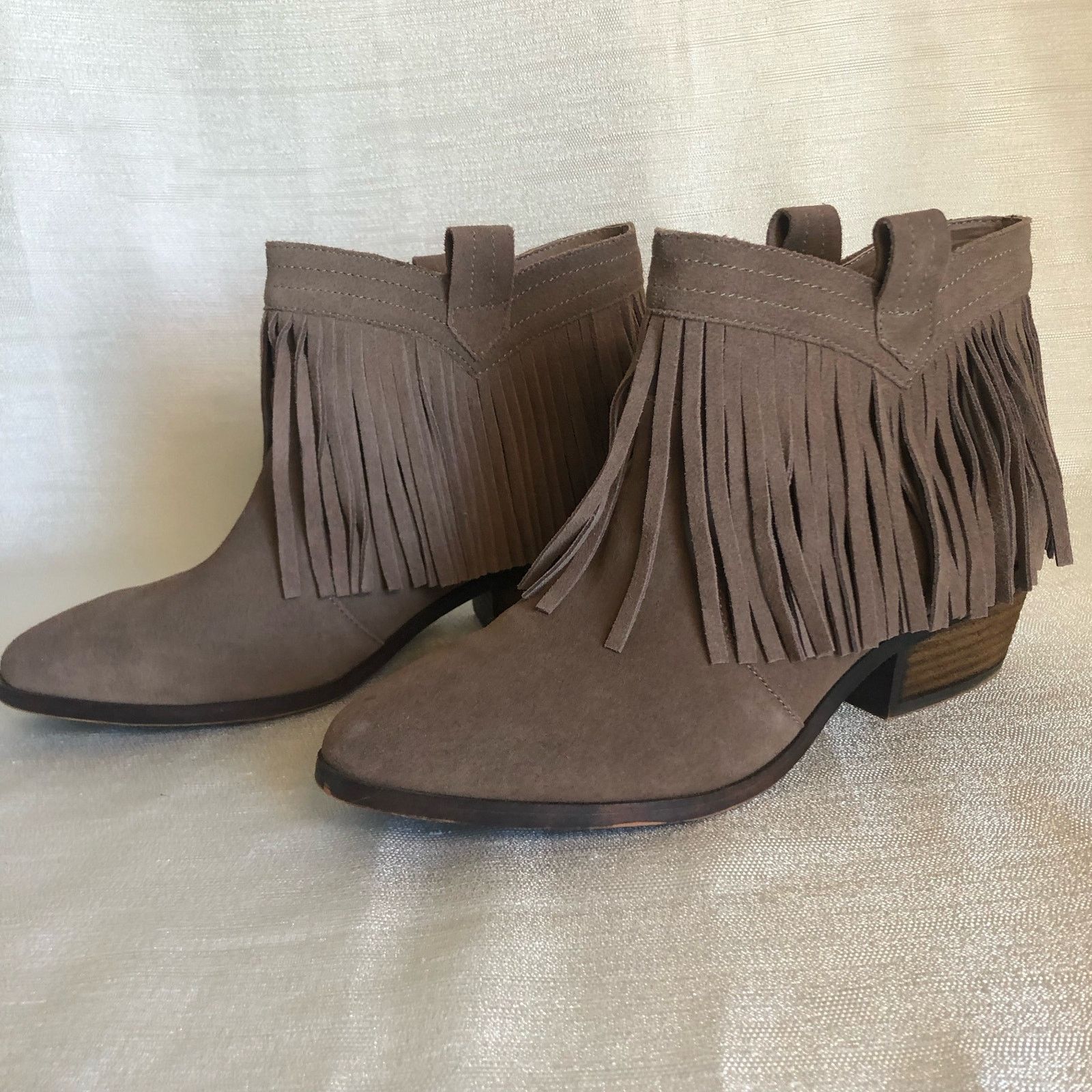Restricted Restricted Tan Fringed Suede Boots | Grailed