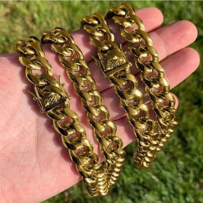 Cuban Link Chain Gold Cuban Link Chain | Cuban Chain 14mm BOX CLASP ...