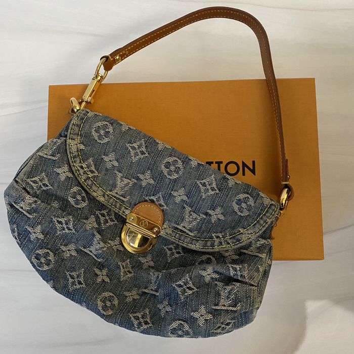 Louis Vuitton Louis Vuitton Mini Pleaty Monogram Denim Shoulder Bag ...