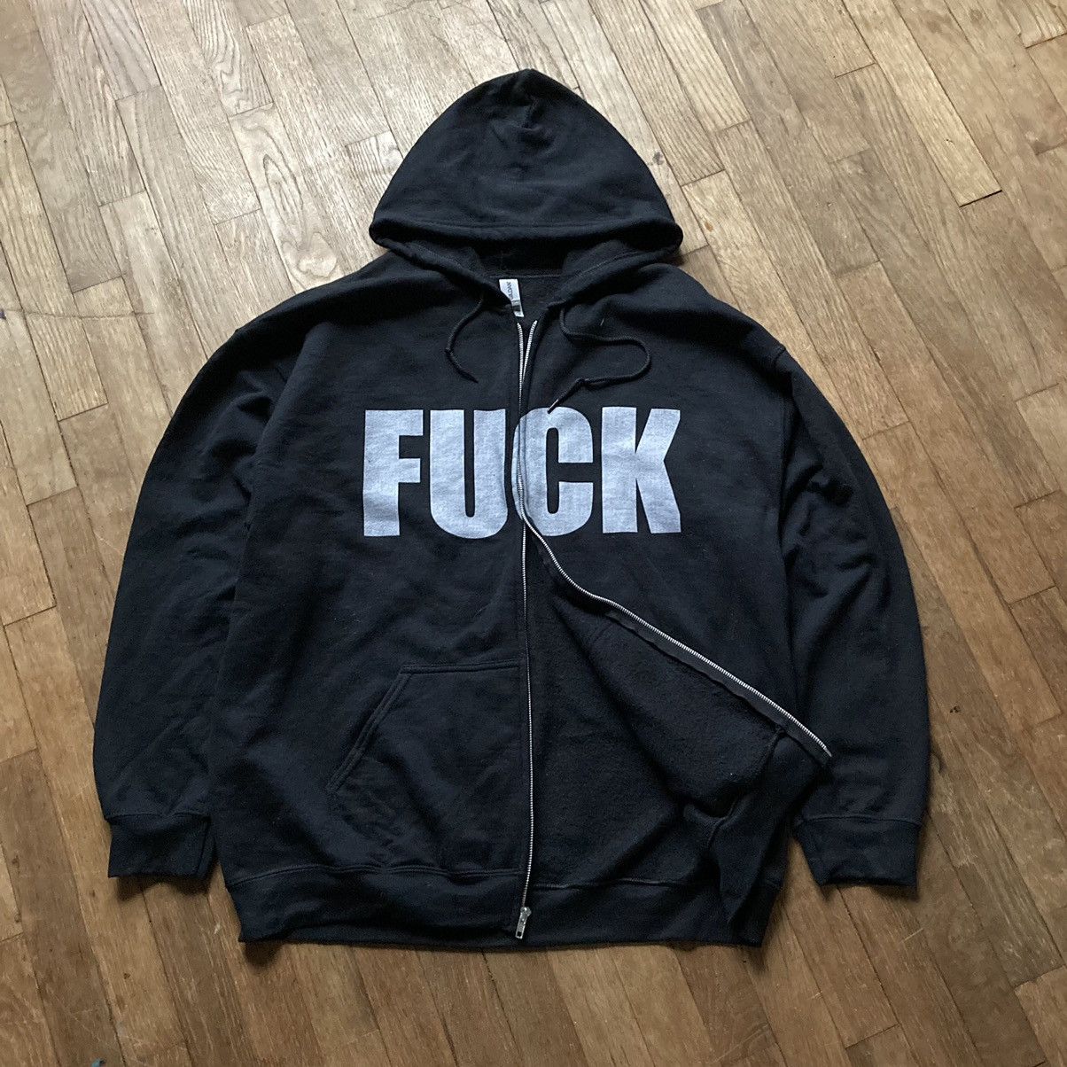 Japanese Brand “Fuck” Zip up Hoodie | Grailed