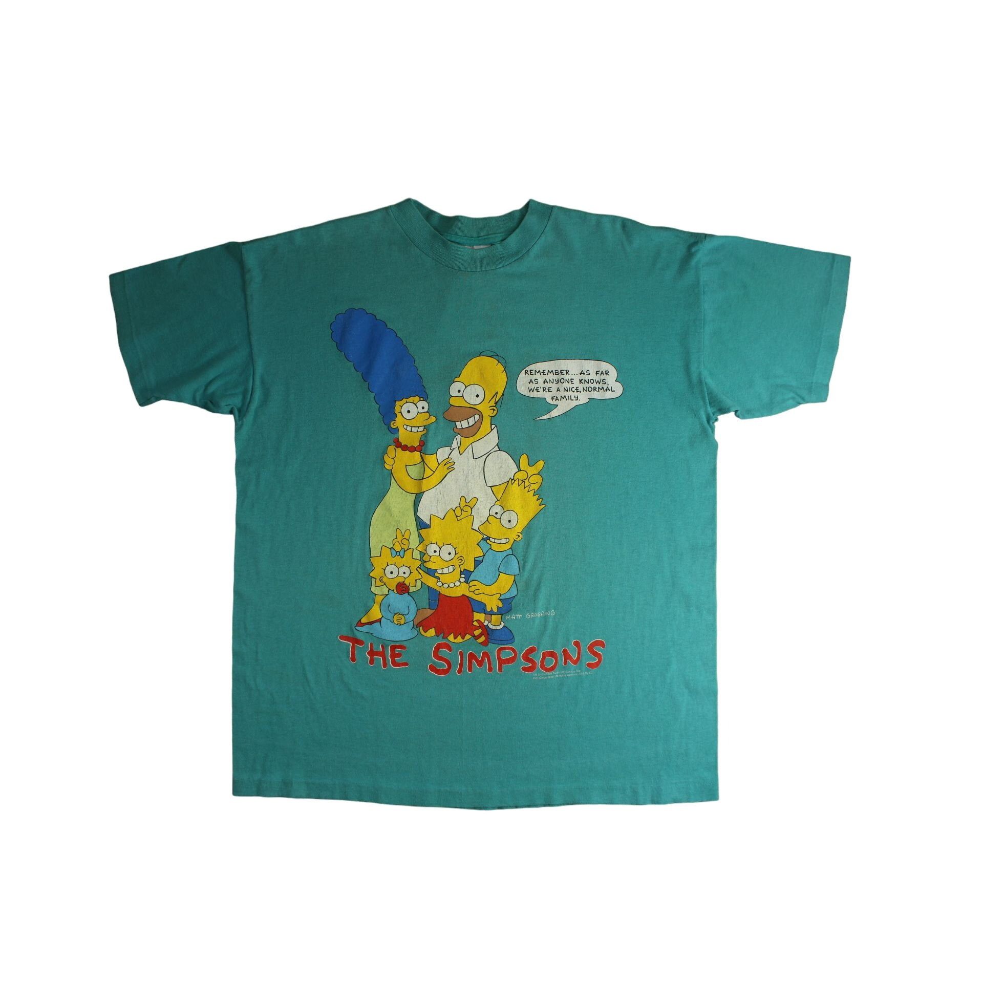 Vintage Vintage The Simpsons "We're A Nice Normal Family" Tee Shirt ...