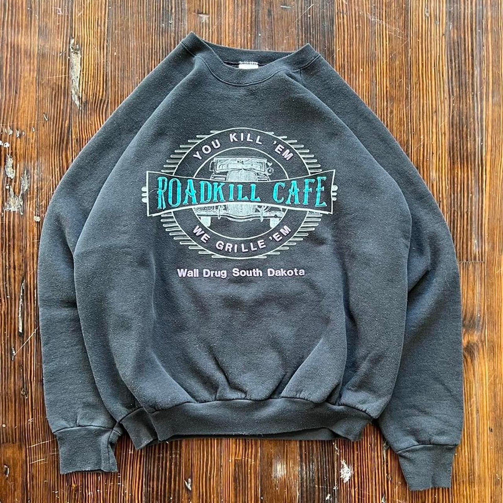 Fruit Of The Loom × Streetwear × Vintage Vintage Roadkill Cafe Humor ...