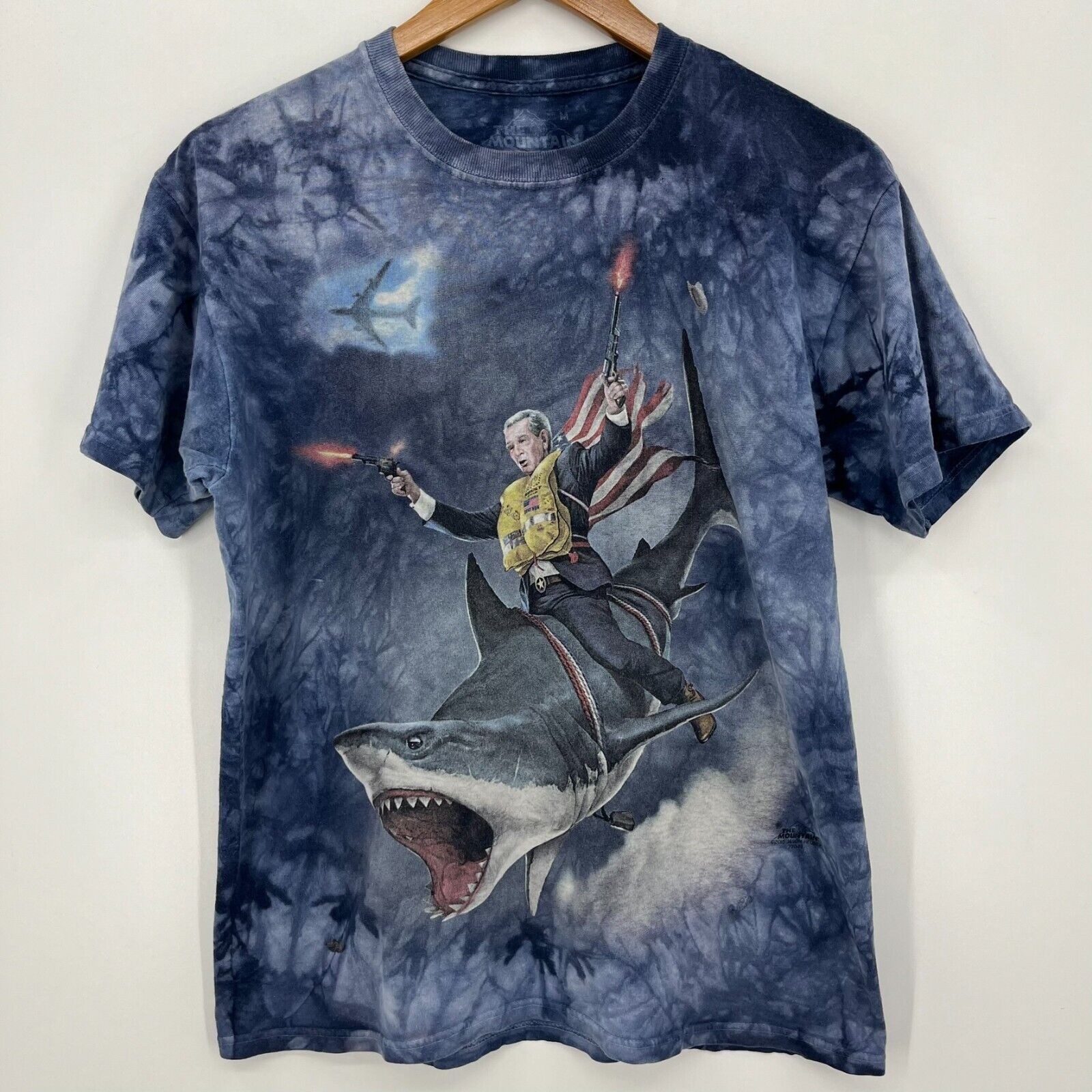 The Mountain The Mountain T-Shirt Men's M Blue Tie Dye George Bush ...