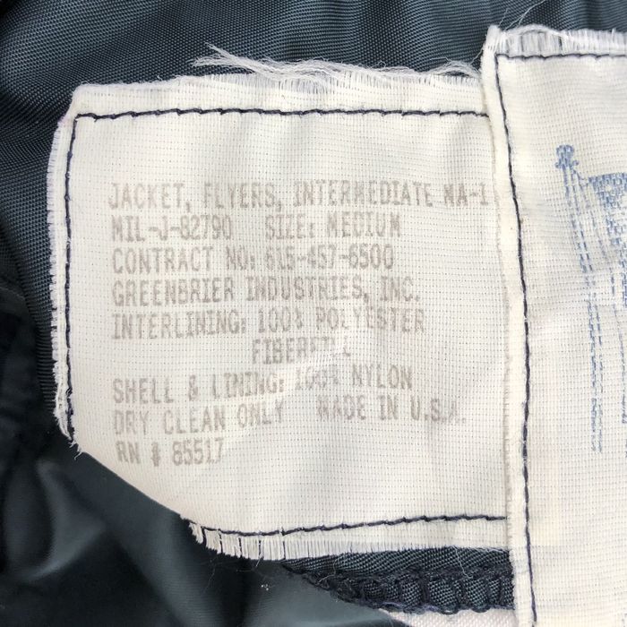 Vintage Vintage Flyers Intermediate Ma-1 Bomber Jacket Made in USA🇺🇸 ...