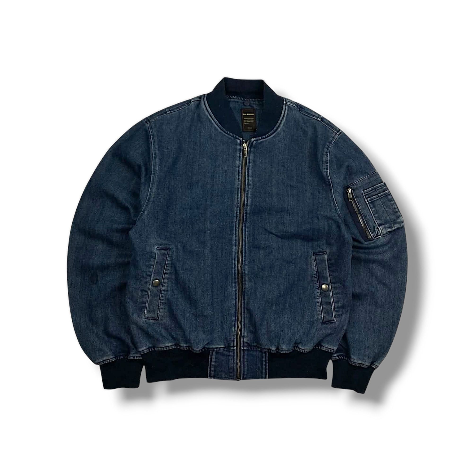 Other Rage Machine Denim Bomber Jacket MA Flight Fashion | Grailed