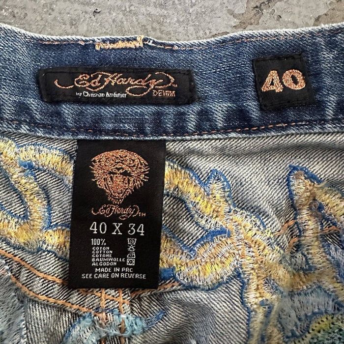 Ed Hardy Vintage Y2K Ed Hardy Japan Tiger Dragon Geisha Denim Jeans ...